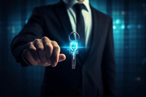 Premium Photo Virtual Master Key Fortifying Business Security With