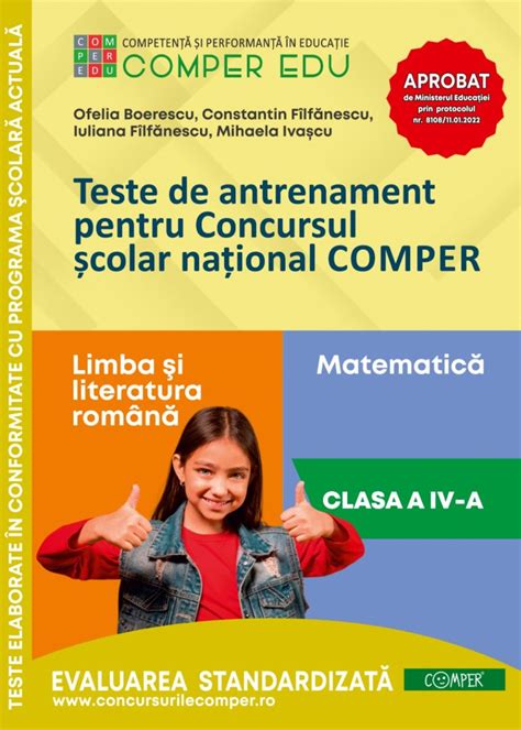 Teste De Antrenament Pentru Concursul școlar Național Comper Comunicare în Limba Română