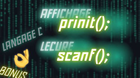 Langage C Lecture Et Ecriture En Langage C Printf Scanf Puts Gets Putchar Getchar Youtube