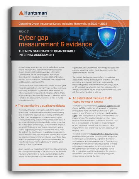 Cyber Gap Measurement Evidence Huntsman