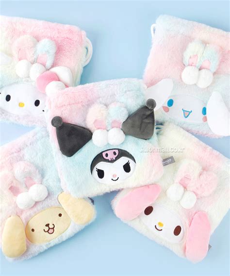 [정품]생일선물 산리오파우치 캐릭터 화장품 파우치 쿠로미 헬로키티 마이멜로디 시나모롤 폼푸린 조리개 휴대용 화장품파우치 에이블리