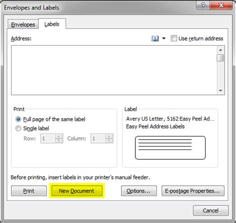 Creating A Mail Merge Template For Labels