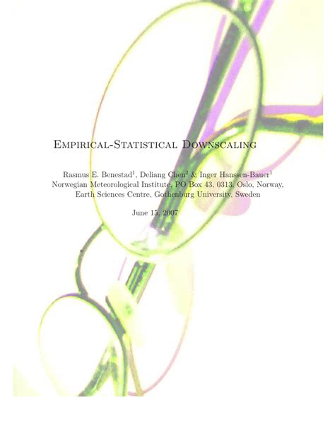 Pdf Empirical Statistical Downscaling