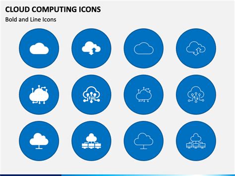 Cloud Computing Icons For PowerPoint And Google Slides PPT Slides