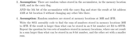 solved 3 assumption there are random values stored in the