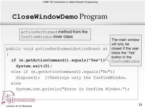 Comp 150 Introduction To Object Oriented Programming 1 Lecturer Dr