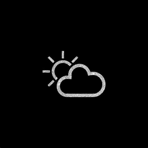 Weather App Icon In Black And Silver
