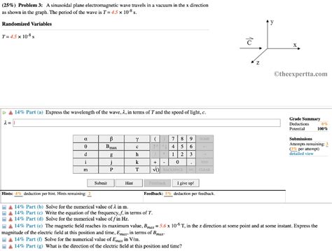[solved] 25 Problem 3 A Sinusoidal Plane Electromagn