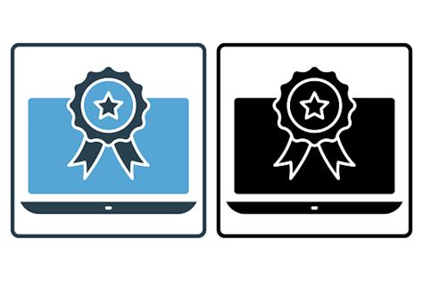 경쟁 승리 아이콘입니다 수상자 시상식 노트북에 메달 승자 성공 승리와 관련된 아이콘입니다 견고한 아이콘 스타일 디자인 간단한 벡터 디자인 편집 가능 Championship에