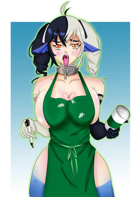 Rule 34 1girls Ahe Gao Ahoge Apron Asymmetrical Clothes Asymmetrical