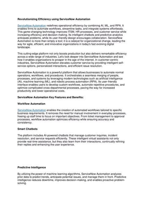 Ppt Revolutionizing Efficiency Using Servicenow Automation Powerpoint Presentation Id12667007