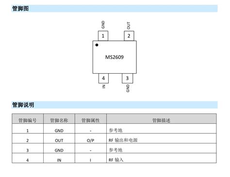 Ms2609低噪声放大器可pin对pin兼容ckrf3509 哔哩哔哩