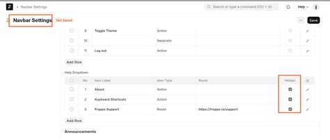 I Ticked The Hidden Option From The Navbar Settings Help Section But