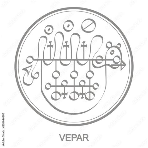 Vector Icon With Symbol Of Demon Vepar Sigil Of Demon Vepar Stock