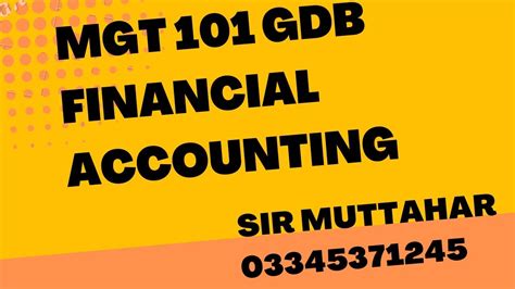 MGT GDB Solution Spring YouTube