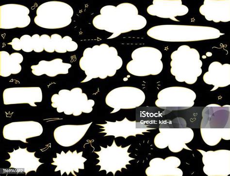 만화 연설 거품의 다양한 모양 대화 풍선 문자 기호에 대한 스톡 벡터 아트 및 기타 이미지 대화 풍선 문자 기호 말풍선 벡터 Istock