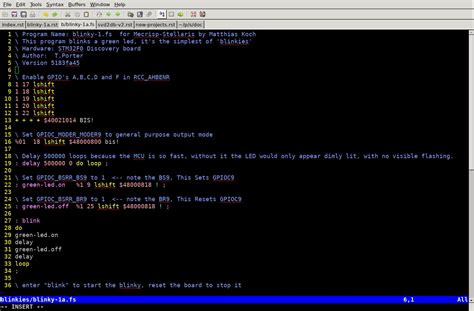 Blinky 1a Fs — Mecrisp Stellaris Unofficial 1 0 Documentation