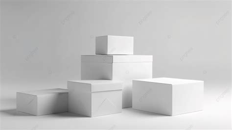 우아한 흰색 디자인의 포장 상자 3d 그림 빈 상자 열린 상자 상자 배경 일러스트 및 사진 무료 다운로드 Pngtree