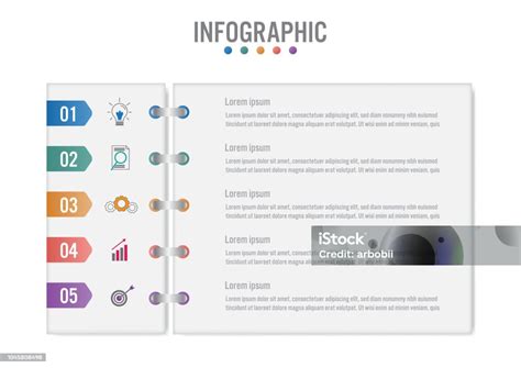 5 옵션 노트북 모양 프레 젠 테이 션에 대 한 벡터 비즈니스 템플릿 비즈니스 Infographic 템플릿 0명에 대한 스톡