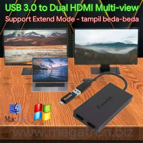 Promo Usb To Dual Hdmi Multiple Display Bisa Extend Up To Monitor Diskon Di Seller
