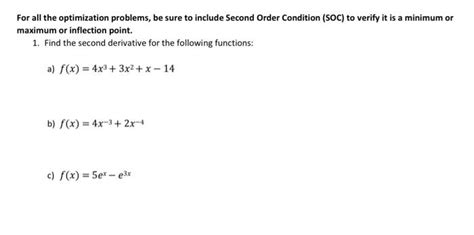 Solved For All The Optimization Problems Be Sure To Include