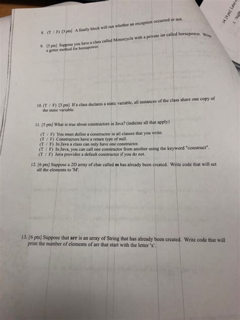 Solved I 10 Pts Suppose You Have An Array Of String