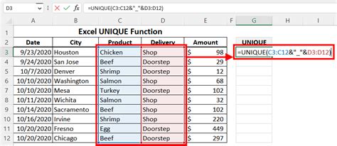 Excel Unique Function Explanation With Examples Xyologic
