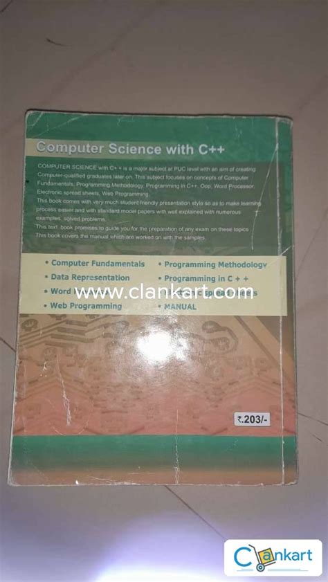 Buy Computer Science 1 Puc Prescribed Text Book Book In Excellent Condition At