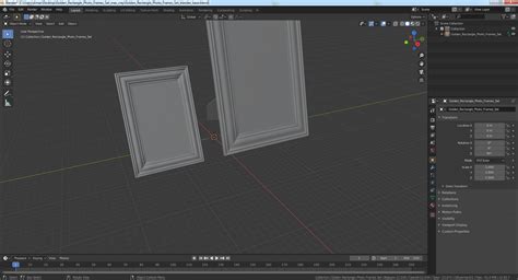 황금 사각형 사진 프레임 세트 3d 모델 29 3ds Blend C4d Fbx Max Ma Lxo Obj Free3d