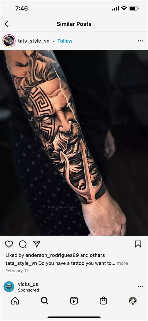 Posseidon Tattoo Zeus Tattoo Forarm Tattoos Tattos Half Sleeve
