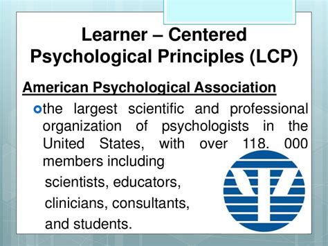 Learner Centered Psychological Principles Lcp
