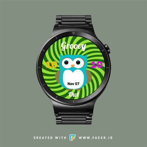 Watchface Groovy Owl By Adtronix Show Your Style Facer Community