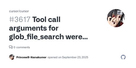 Tool Call Arguments For Globfilesearch Were Invalid Missing Required