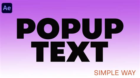 Pop Up Text Tutorial In After Effects Text Bounce Effect Youtube