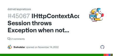 IHttpContextAccessor HttContext Session Throws Exception When Not Enabled Issue