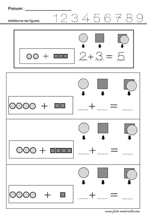 Préparation Au Cp Apprendre à Additionner Des Quantités Moyenne Section Maternelle