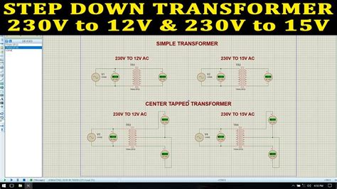Proteus 230v To 12v Transformer Step Down Transformer 12v Transformer Design And Simulation