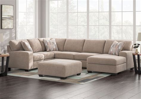 Newellen Hemp 3pc Raf Chaise Sectional Lexington Overstock Warehouse