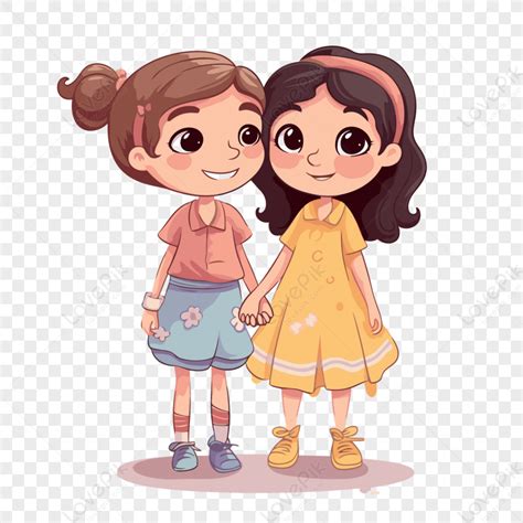 가장 친한 친구 벡터클립 아트상표만화 Png 일러스트 무료 다운로드 Lovepik