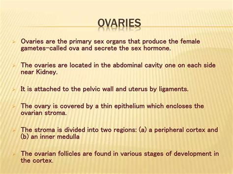 Human Female Reproductive System Ppt