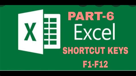 excel shortcut keys f1 f12 part 6 in telugu rr technology hub youtube