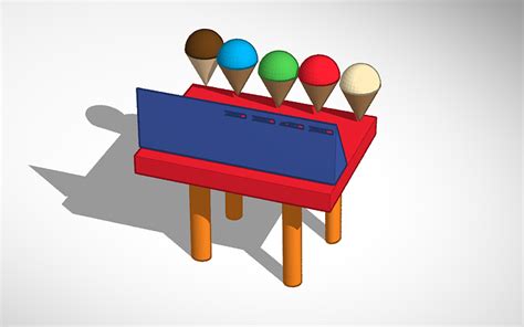 3d Design Ice Cream Stand Tinkercad