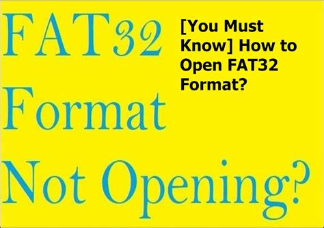 Fat32 Format Not Opening Best Solution With Guidelines