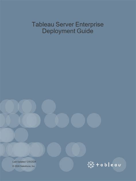 Tableau Server Enterprise Deployment Guide Pdf Proxy Server