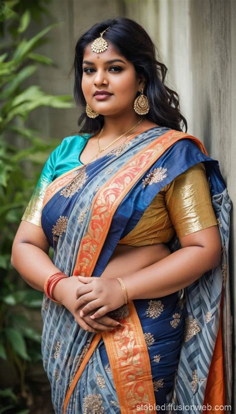 Indian Woman Plus Size With Round Face Prompts Stable Diffusion Online