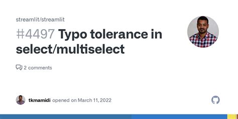 Typo Tolerance In Selectmultiselect · Issue 4497 · Streamlit