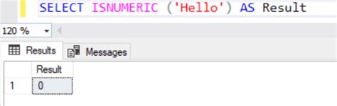 SQL Server ISNUMERIC Function