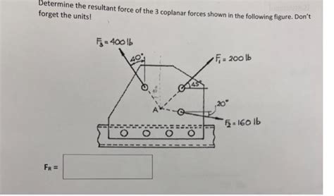 Solved Determine The Resultant Force Of The 3 Coplanar