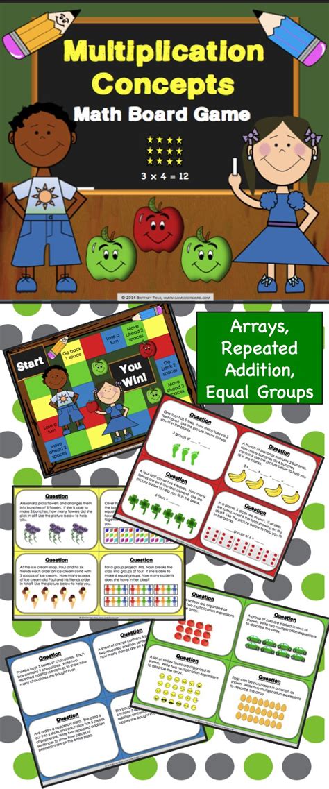 Multiplication Activity Multiplication Game Repeated Addition Arrays Multiplication