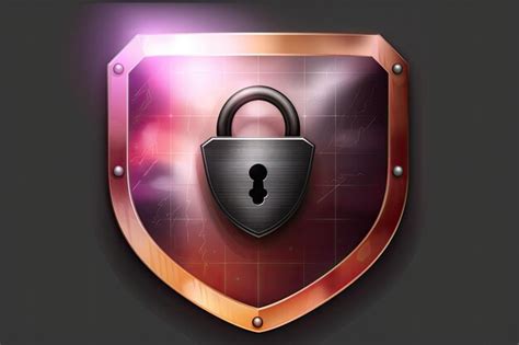 premium ai image shieldshaped padlock illustration privacy concept